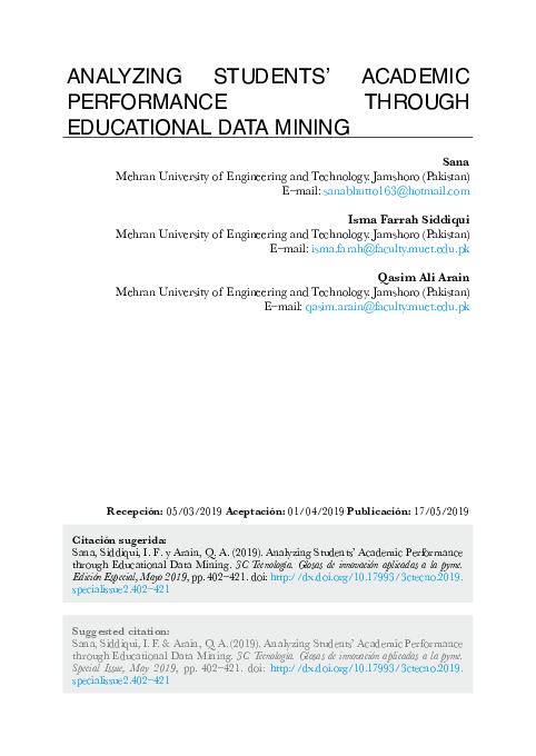 (PDF) Analyzing Students’ Academic Performance through Educational Data Mining