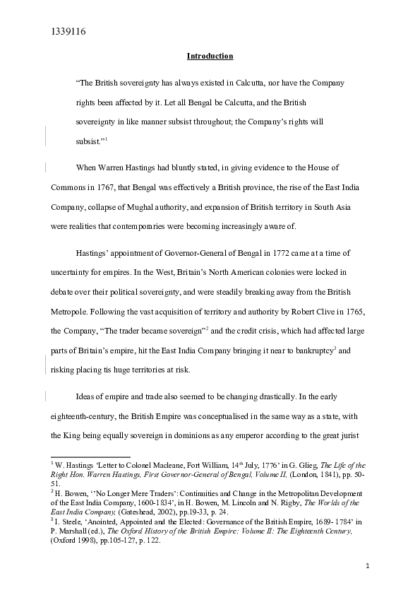 (DOC) Contesting Sovereignty - The East India Company's bid for ...