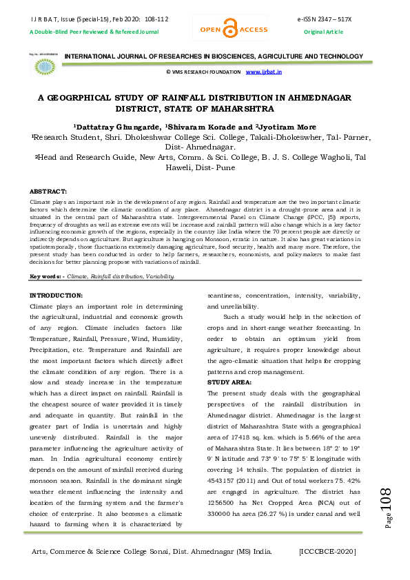 (PDF) A Double-Blind Peer Reviewed & Refereed Journal Original Article