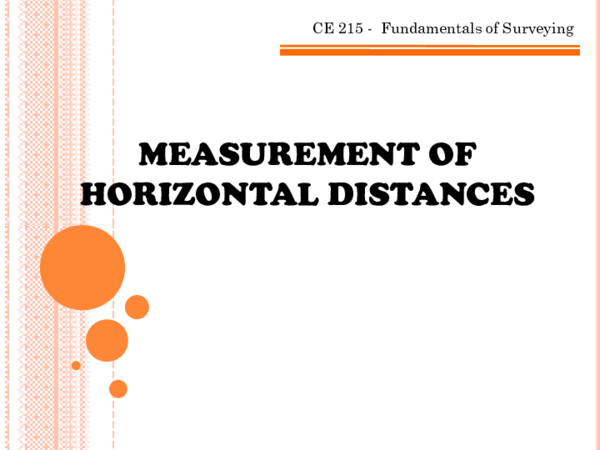 (PDF) MEASUREMENT OF HORIZONTAL DISTANCES