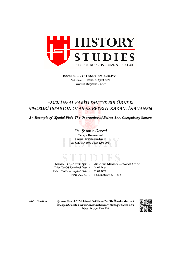 (PDF) “Mekânsal Sabitleme”ye Bir Örnek: Mecburî İstasyon Olarak Beyrut ...