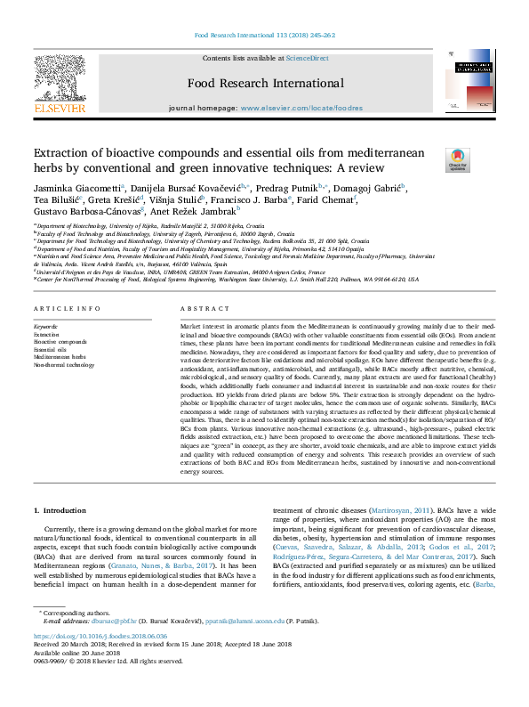 (PDF) Food Research International