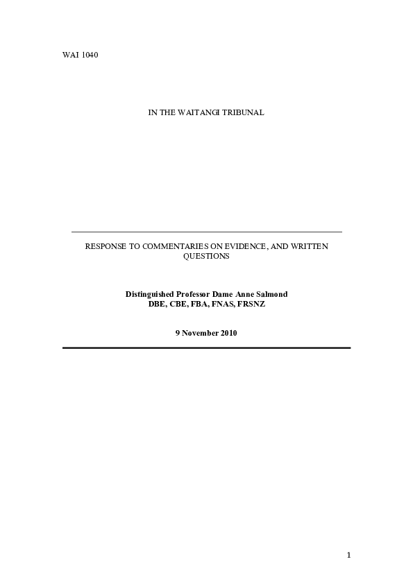 (DOC) Distinguished Professor Dame Anne Salmond DBE, CBE, FBA, FNAS, FRSNZ