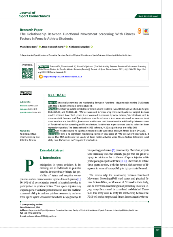 (PDF) Research Paper The Relationship Between Functional Movement ...