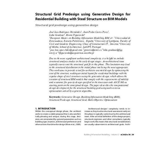 (PDF) Structural Grid Predesign using Generative Design for Residential ...