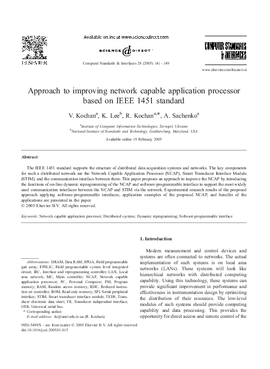 (PDF) Approach to improving network capable application processor based ...
