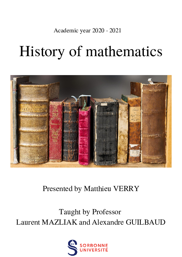 (PDF) History of mathematics Emile Borel