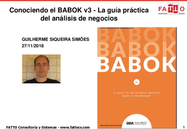 (PDF) Conociendo el BABOK v3 - La guía práctica del análisis de negocios.