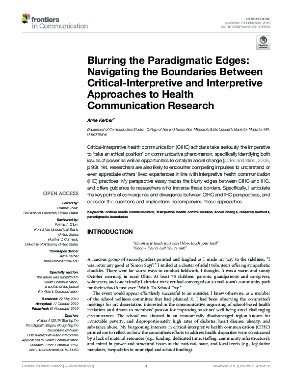 (PDF) Blurring the Paradigmatic Edges: Navigating the Boundaries ...