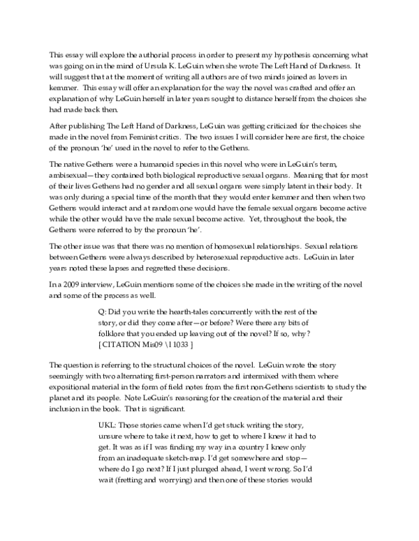 (DOC) Le Guin and the choice of he in the Left Hand of Darkness v2
