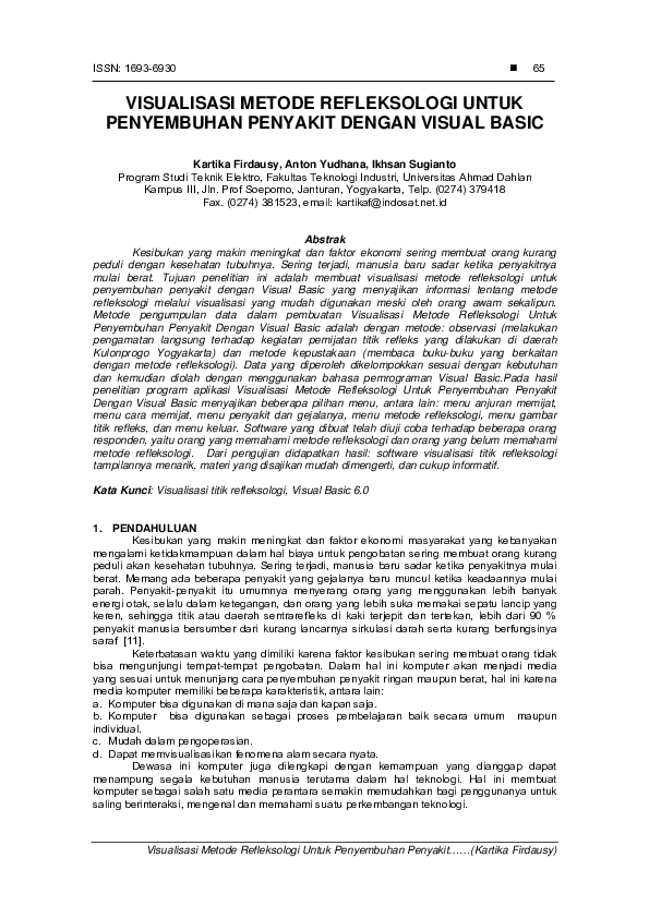 (PDF) Visualisasi Metode Refleksologi Untuk Penyembuhan Penyakit Dengan ...