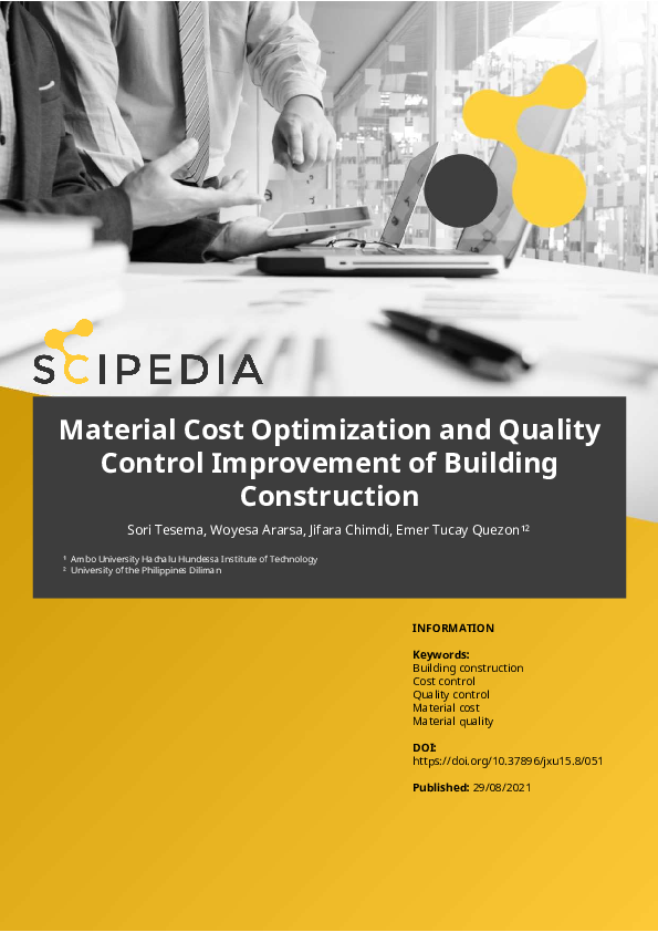 (PDF) Material Cost Optimization and Quality Control Improvement of ...