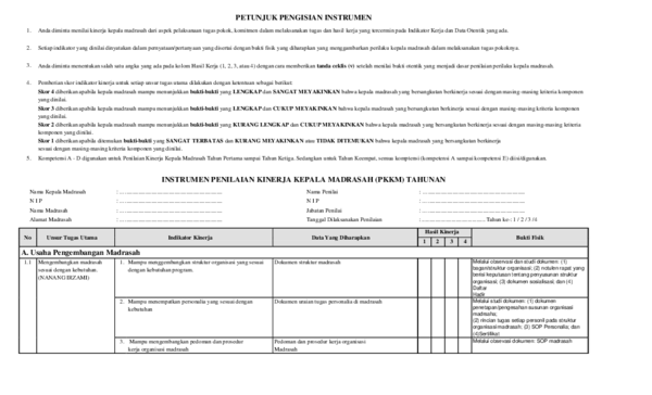 (PDF) PETUNJUK PENGISIAN INSTRUMEN