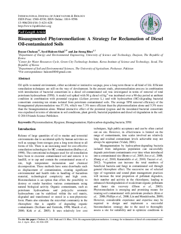 (PDF) Bioaugmented Phytoremediation: A Strategy for Reclamation of ...