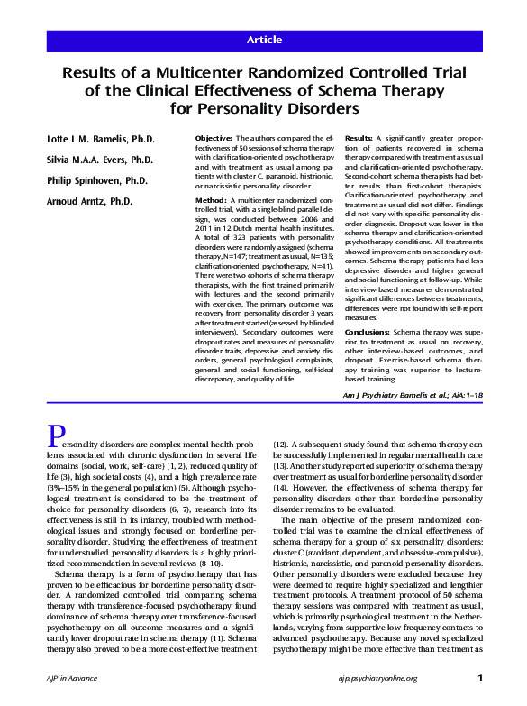 (PDF) Results of a Multicenter Randomized Controlled Trial of the ...