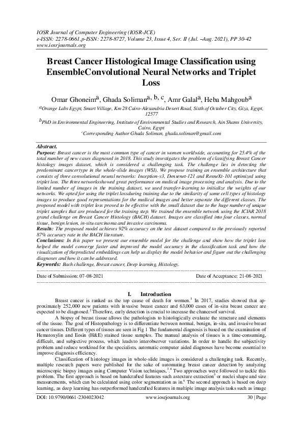(PDF) Breast Cancer Histological Image Classification using Ensemble Convolutional Neural ...