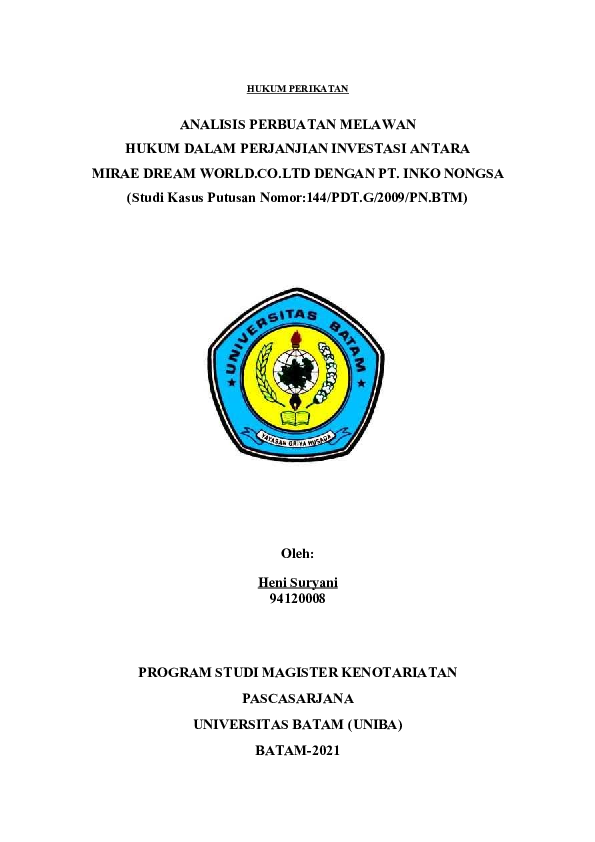 (DOC) Paper Hukum Perikatan