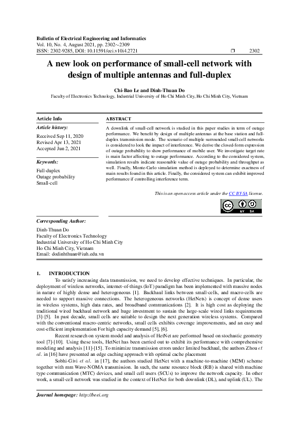 Pdf A New Look On Performance Of Small Cell Network With Design Of Multiple Antennas And Full