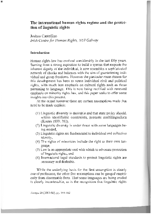 (PDF) The international human rights regime and the protection of ...