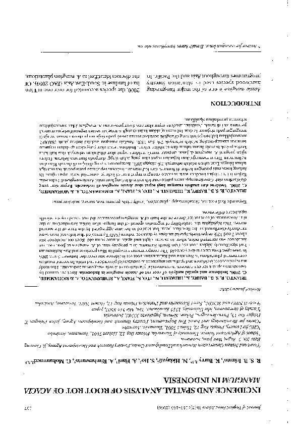 (PDF) Incidence and Spatial Analysis of Root Rot of Acacia Mangium in ...