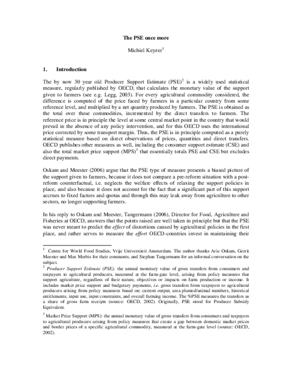 (PDF) The PSE once more | Michiel Keyzer - Academia.edu