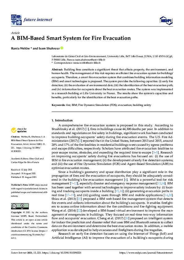 (PDF) A BIM-Based Smart System for Fire Evacuation
