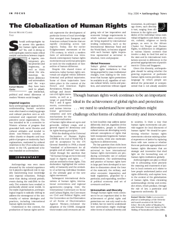 (PDF) The Globalization of Human Rights