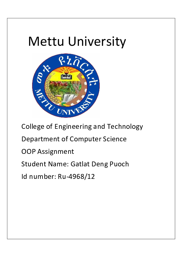 (PDF) Mettu University