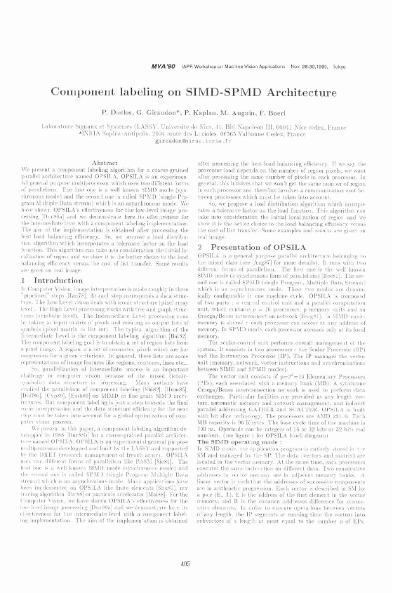 (PDF) Component Labeling on SIMD-SPMD Architecture