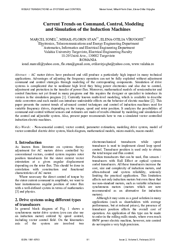 Pdf Current Trends On Command Control Modeling And Simulation Of