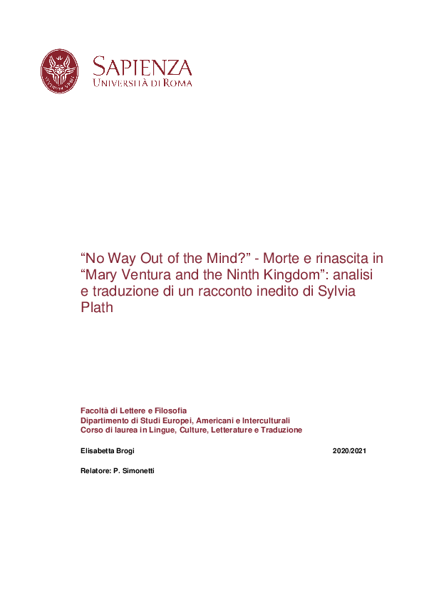 (PDF) Elisabetta Brogi: Mary ventura and The Ninth kingdom - Analisi e ...