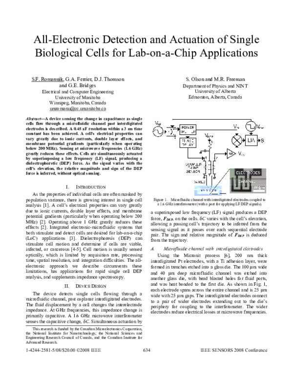(PDF) All-electronic detection and actuation of single biological cells ...