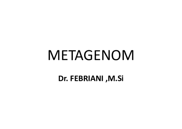 (PDF) Metagenom