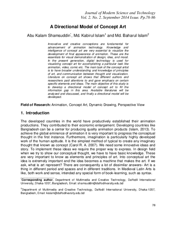 (PDF) A Directional Model of Concept Art