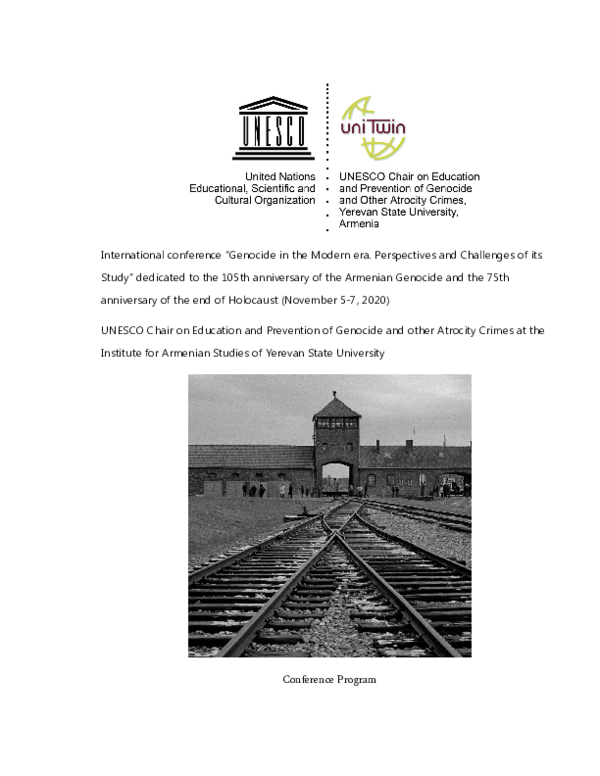 (DOC) Genocide in the Modern era. Perspectives and Challenges of its Study