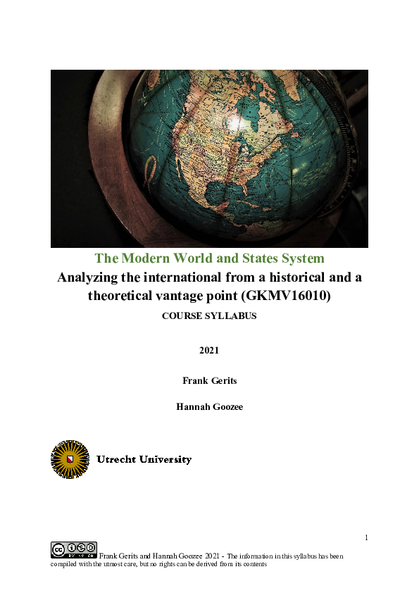 (DOC) Modern World System Syllabus 2021