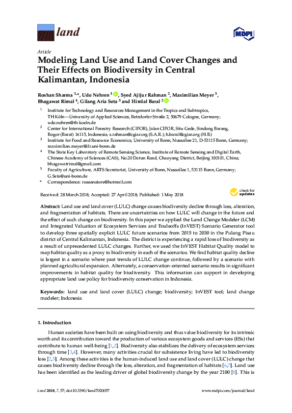 (PDF) Modeling Land Use and Land Cover Changes and Their Effects on ...
