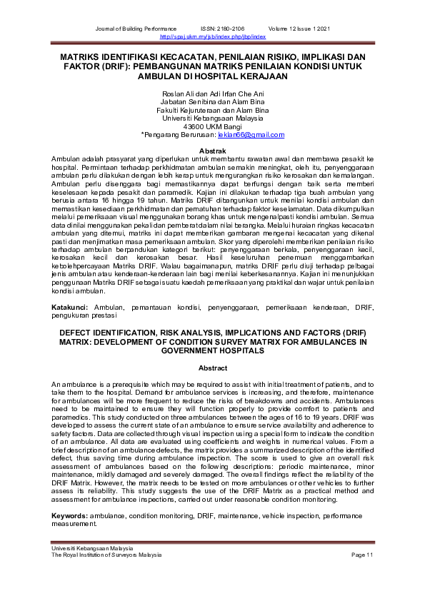(PDF) MATRIKS IDENTIFIKASI KECACATAN, PENILAIAN RISIKO, IMPLIKASI DAN ...