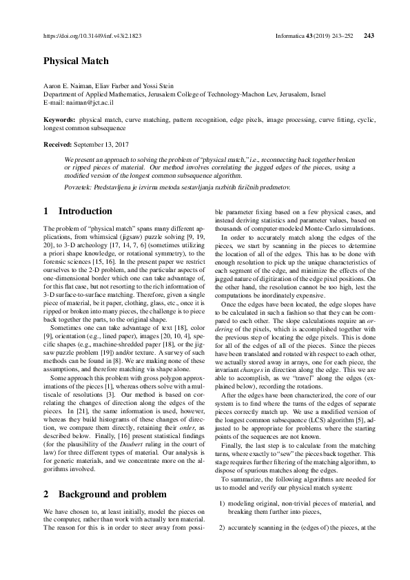 (PDF) Physical Match