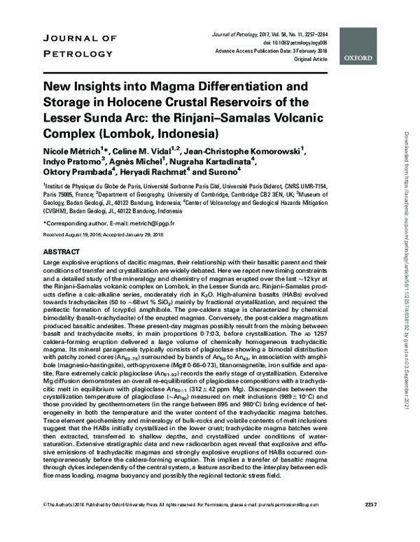 (PDF) Origin and evolution of magmas on the Ontong Java Plateau ...