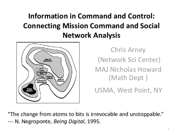 (PDF) Information in Command and Control: Connecting Mission Command ...