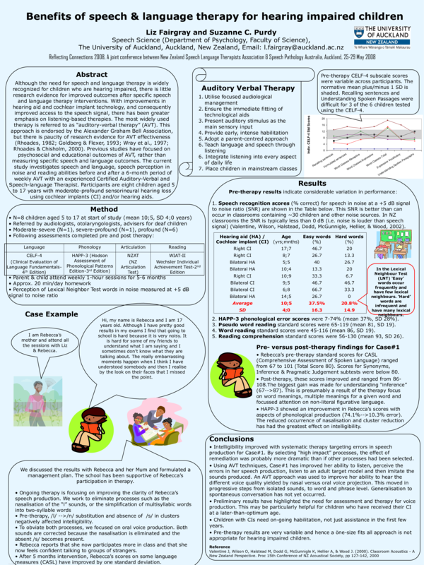(PDF) Benefits of speech & language therapy for hearing impaired children