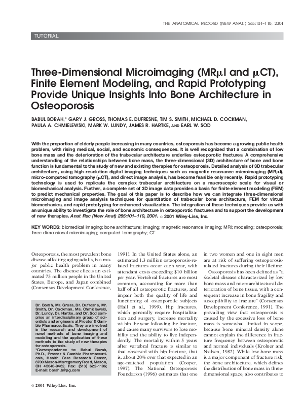 (PDF) Three-dimensional microimaging (MR?I and ?CT), finite element ...