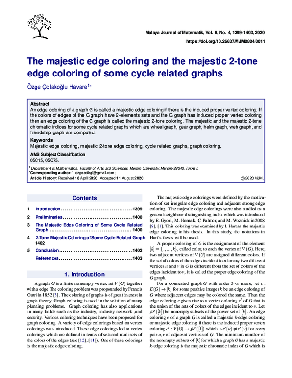 (PDF) The majestic edge coloring and the majestic 2-tone edge coloring ...