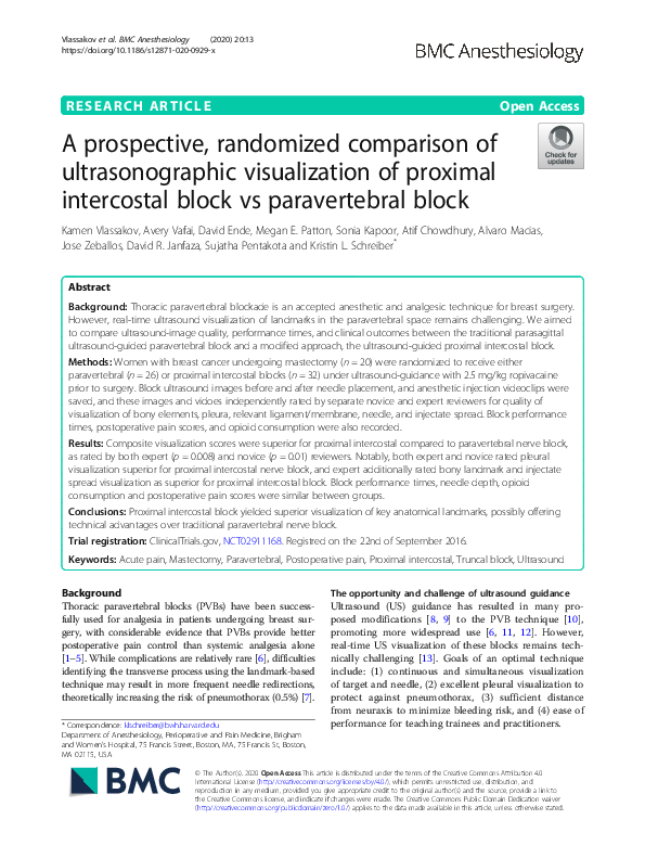(PDF) A prospective, randomized comparison of ultrasonographic ...
