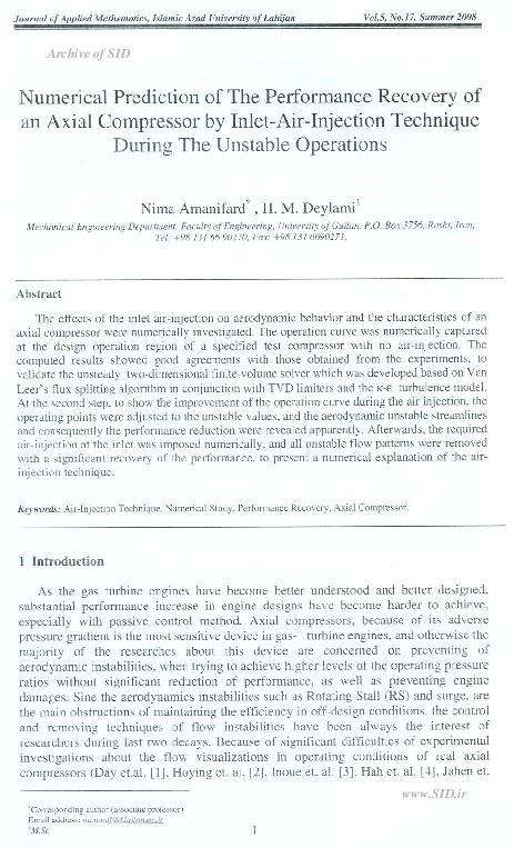 (PDF) Numerical Prediction of The Performance Recovery of an Axial ...