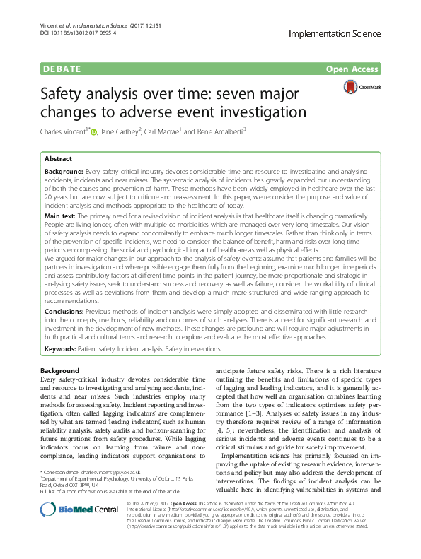 (PDF) Safety analysis over time: seven major changes to adverse event ...