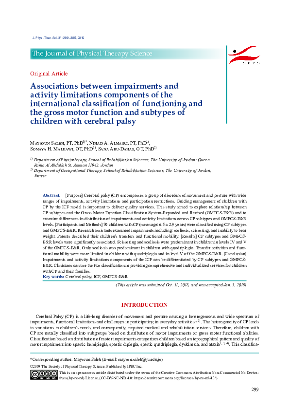 (PDF) The Manual Ability Classification System (MACS) for children with ...