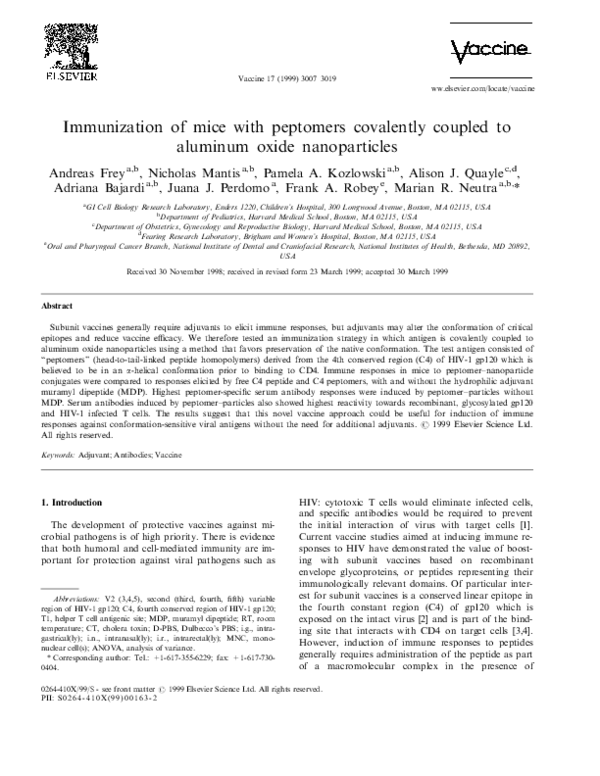 (PDF) Immunization of mice with peptomers covalently coupled to ...