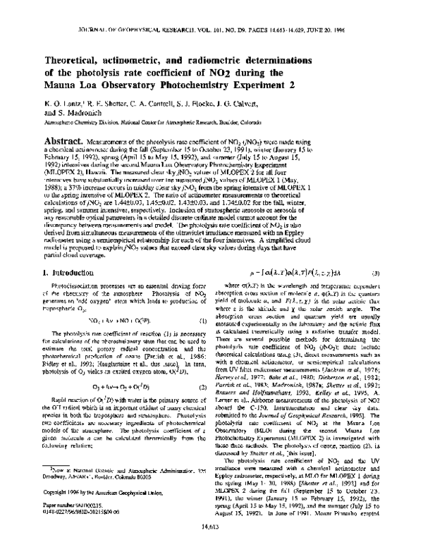(PDF) Theoretical, actinometric, and radiometric determinations of the ...